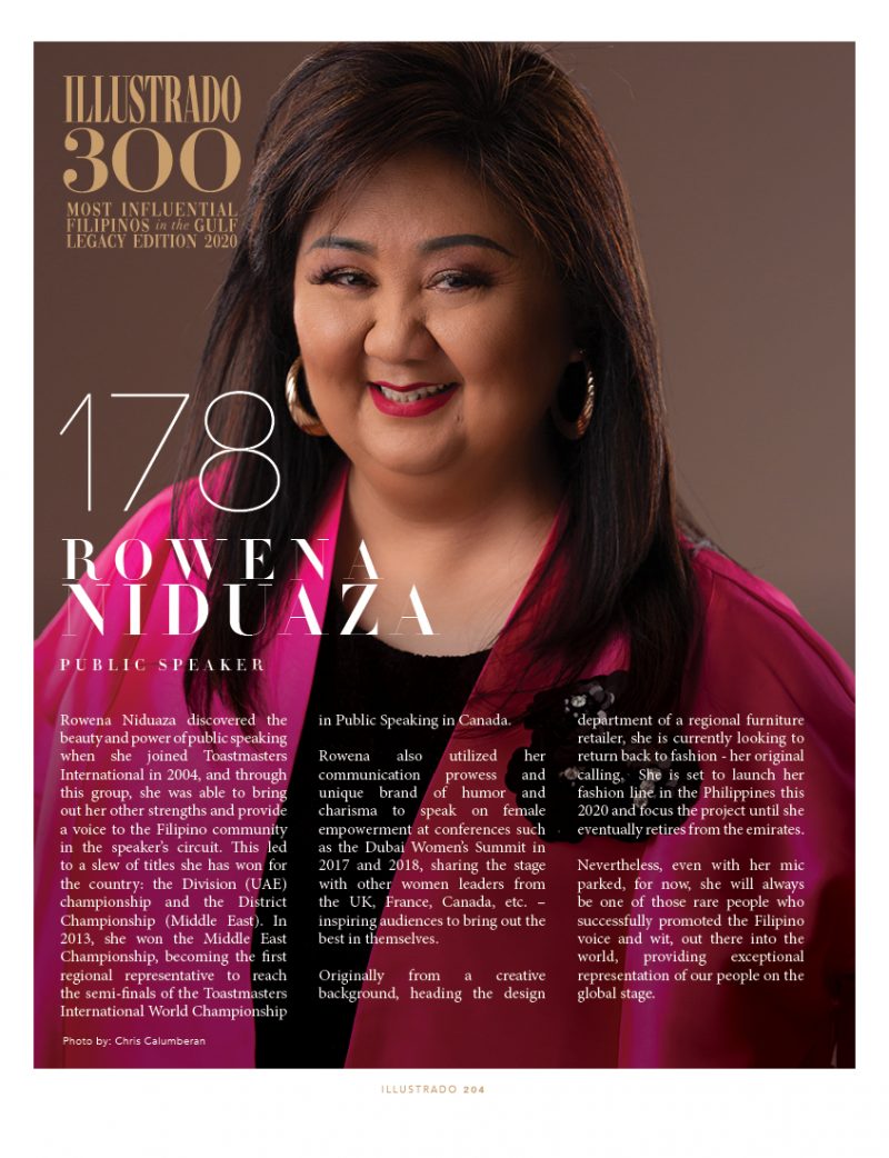 Most Influential Filipinos in the Gulf - Rowena Niduaza - The Storyteller