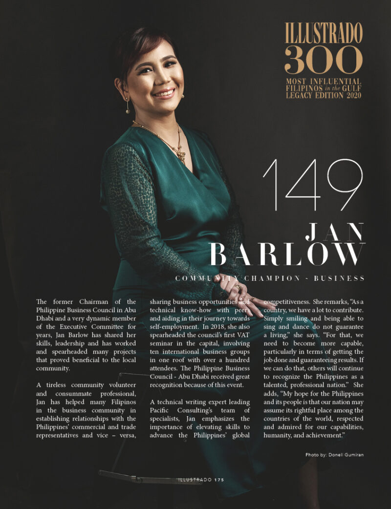 Jan Barlow - Most influential Filipinos in the Gulf 2018 - Illustrado ...